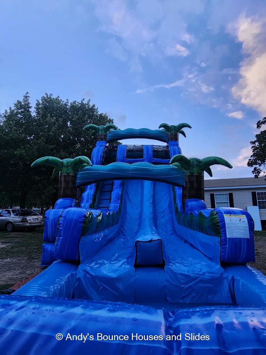 20 ft Dual Lane Island Drop Slide - Bounce Houses and Water Slides in ...